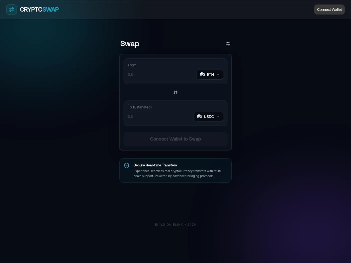 Crypto Swap Portal