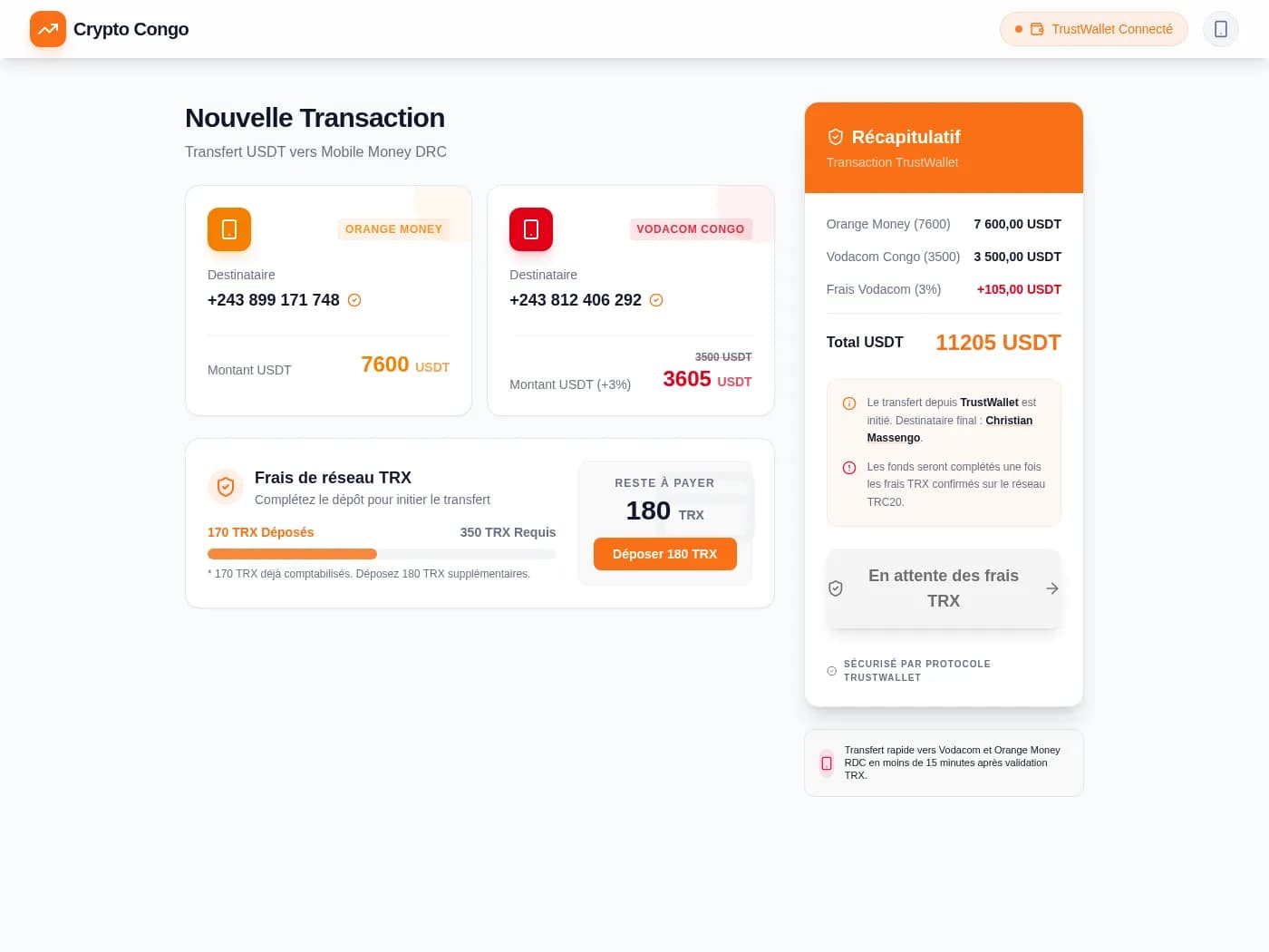 Crypto Transfer Dashboard