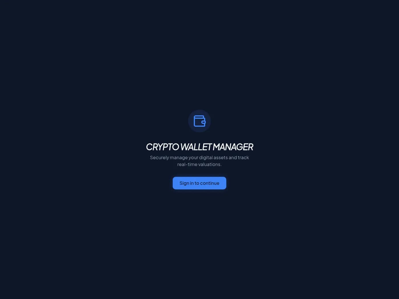 Crypto Wallet Manager