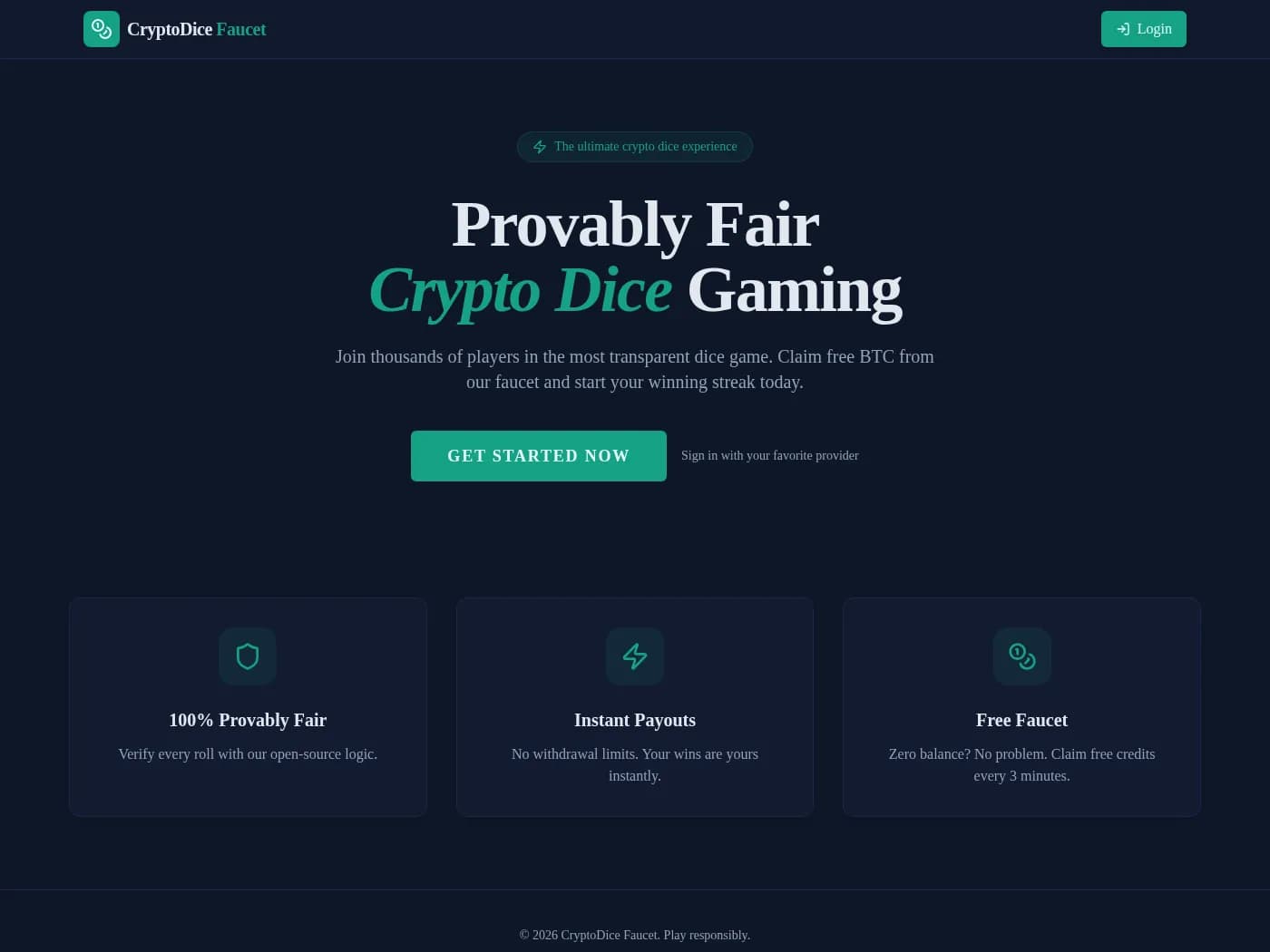 CryptoDice Faucet