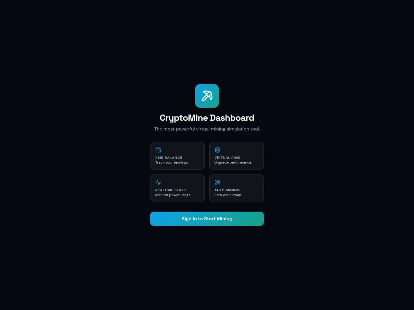 CryptoMine Dashboard