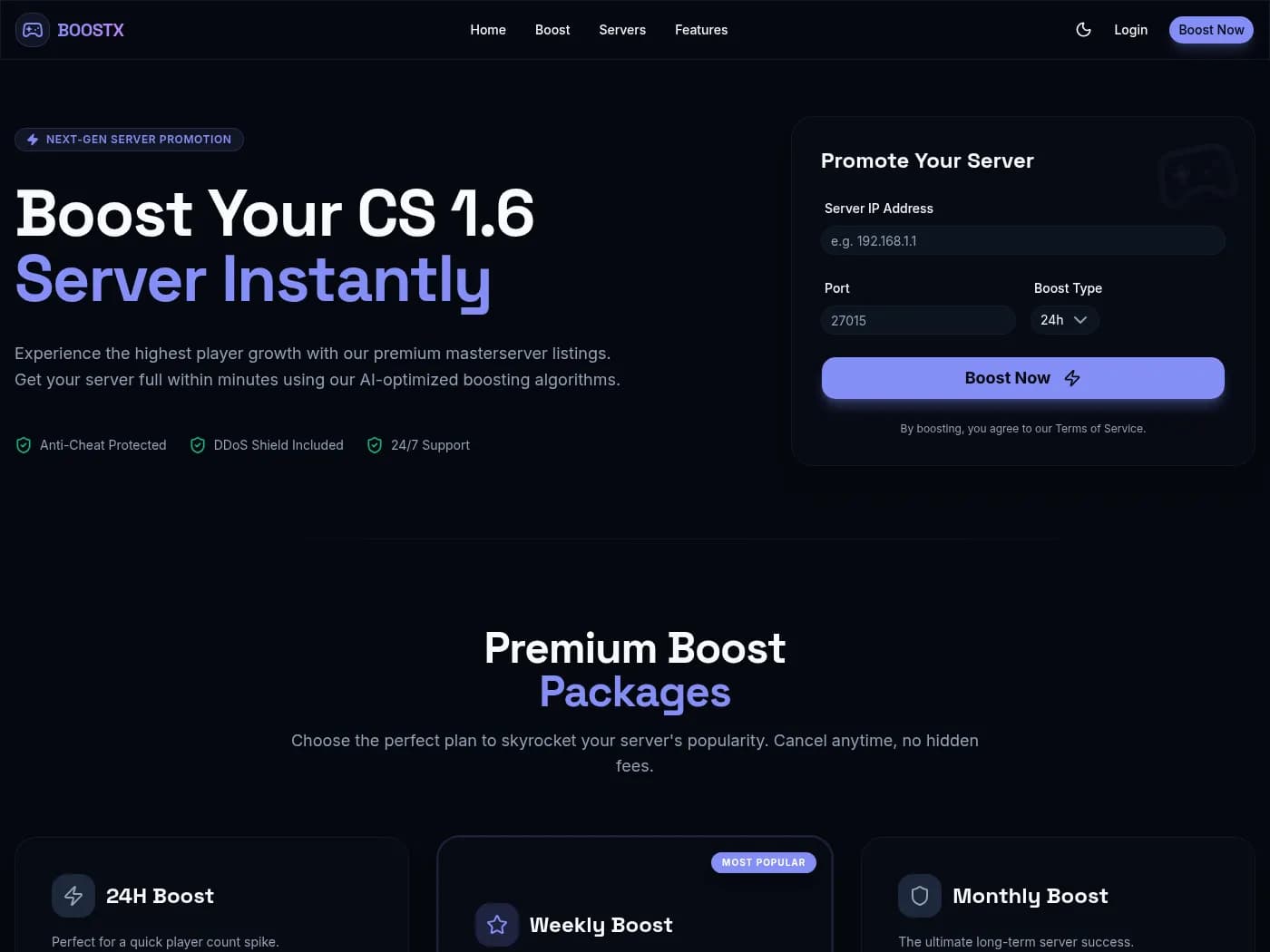 BoostX Landing Template