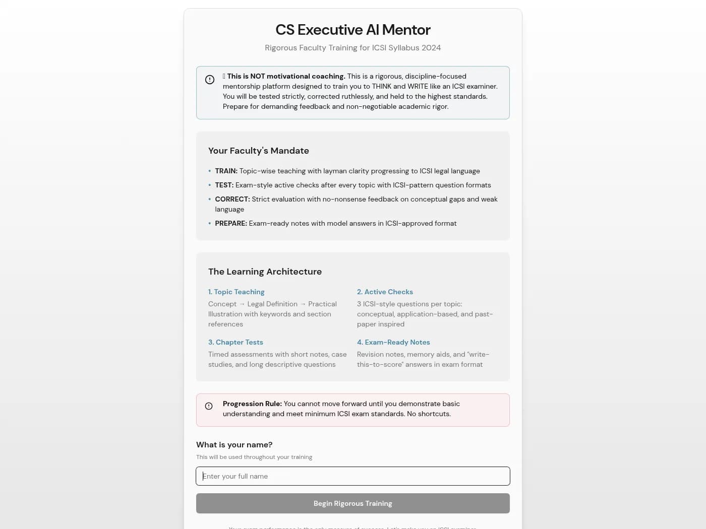 CS Executive AI Mentor