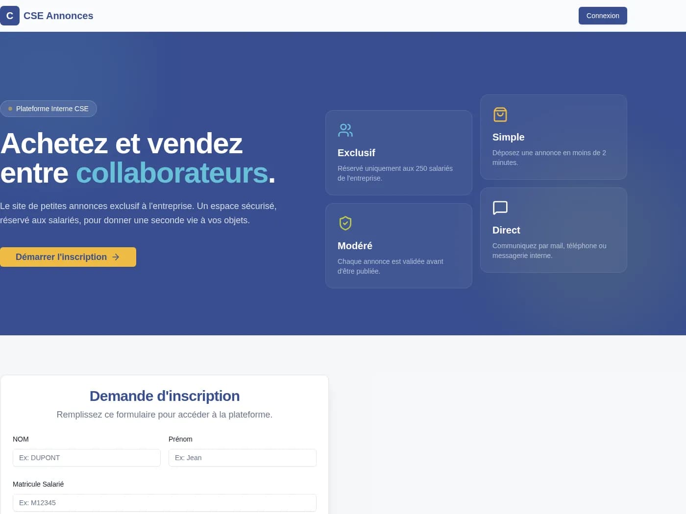 Petites Annonces CSE COFIDUR