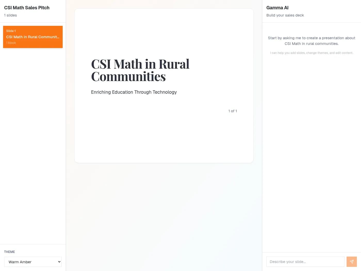 CSI Math Sales Deck