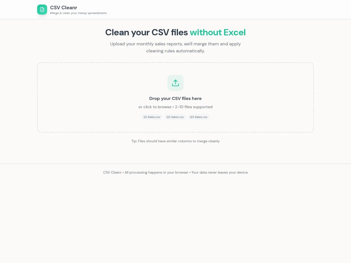 CSV Cleanr MVP