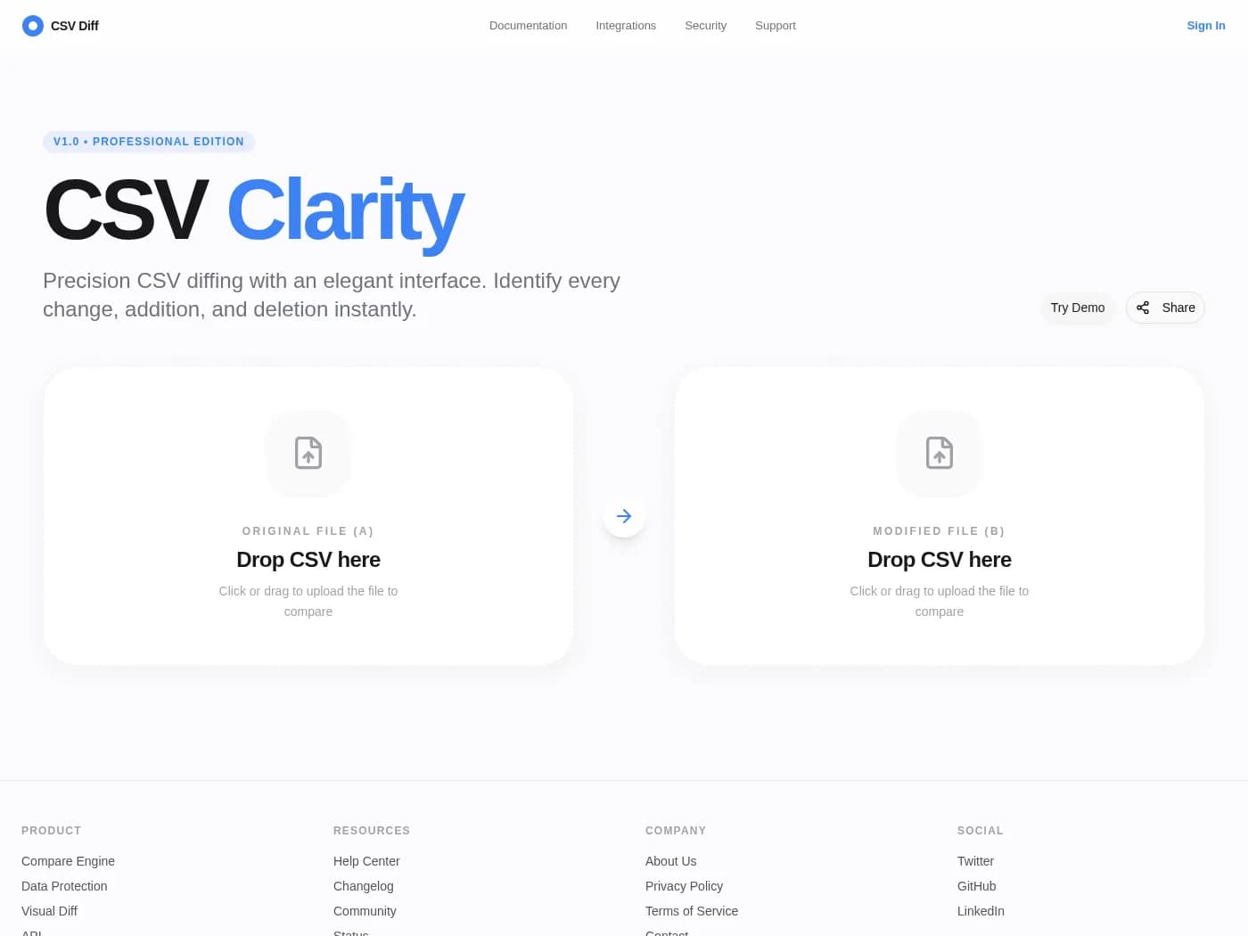 CSV Diff Viewer
