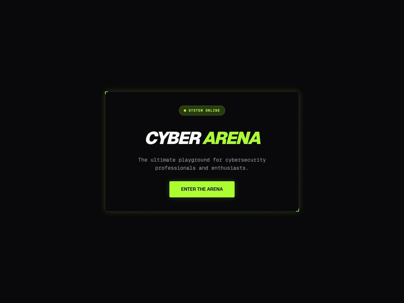 Cyber CTF Arena