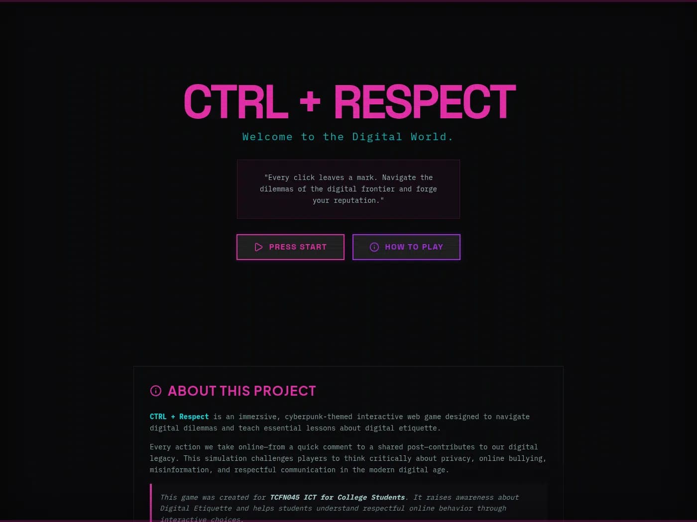 CTRL + Respect