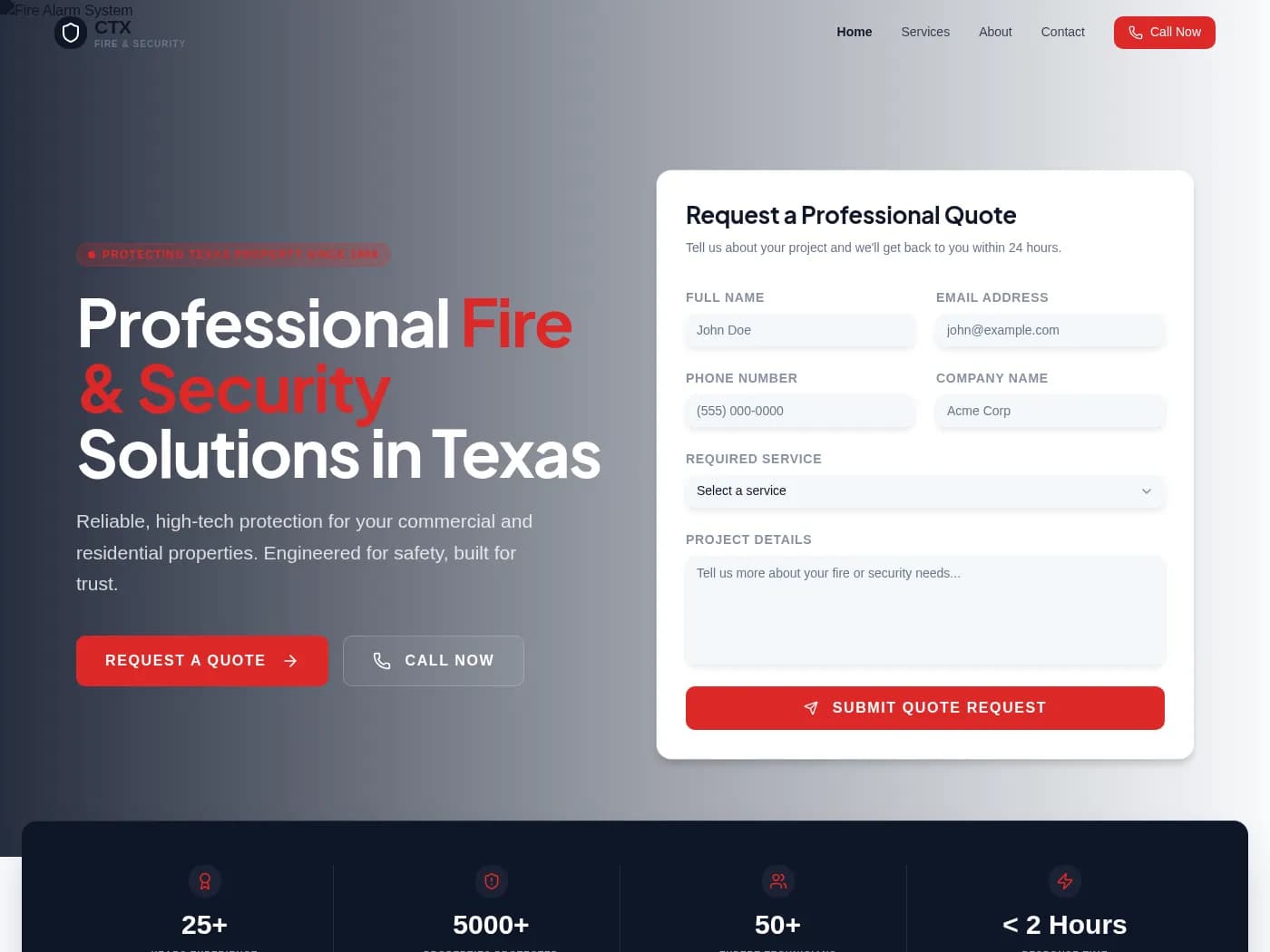 CTX Fire & Security Web
