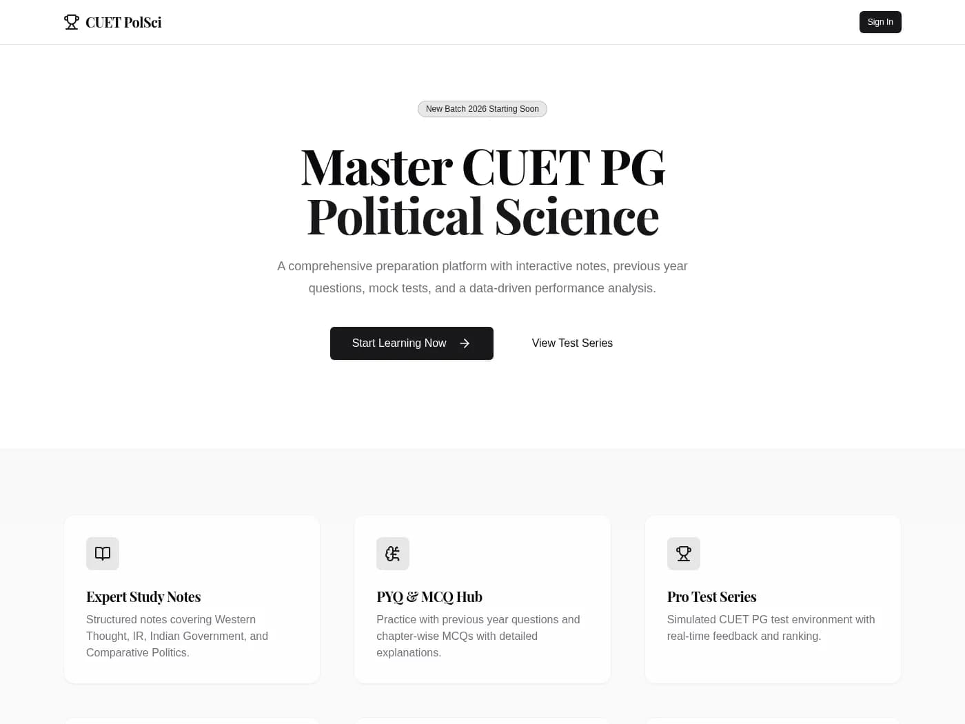 CUET PolSci Prep