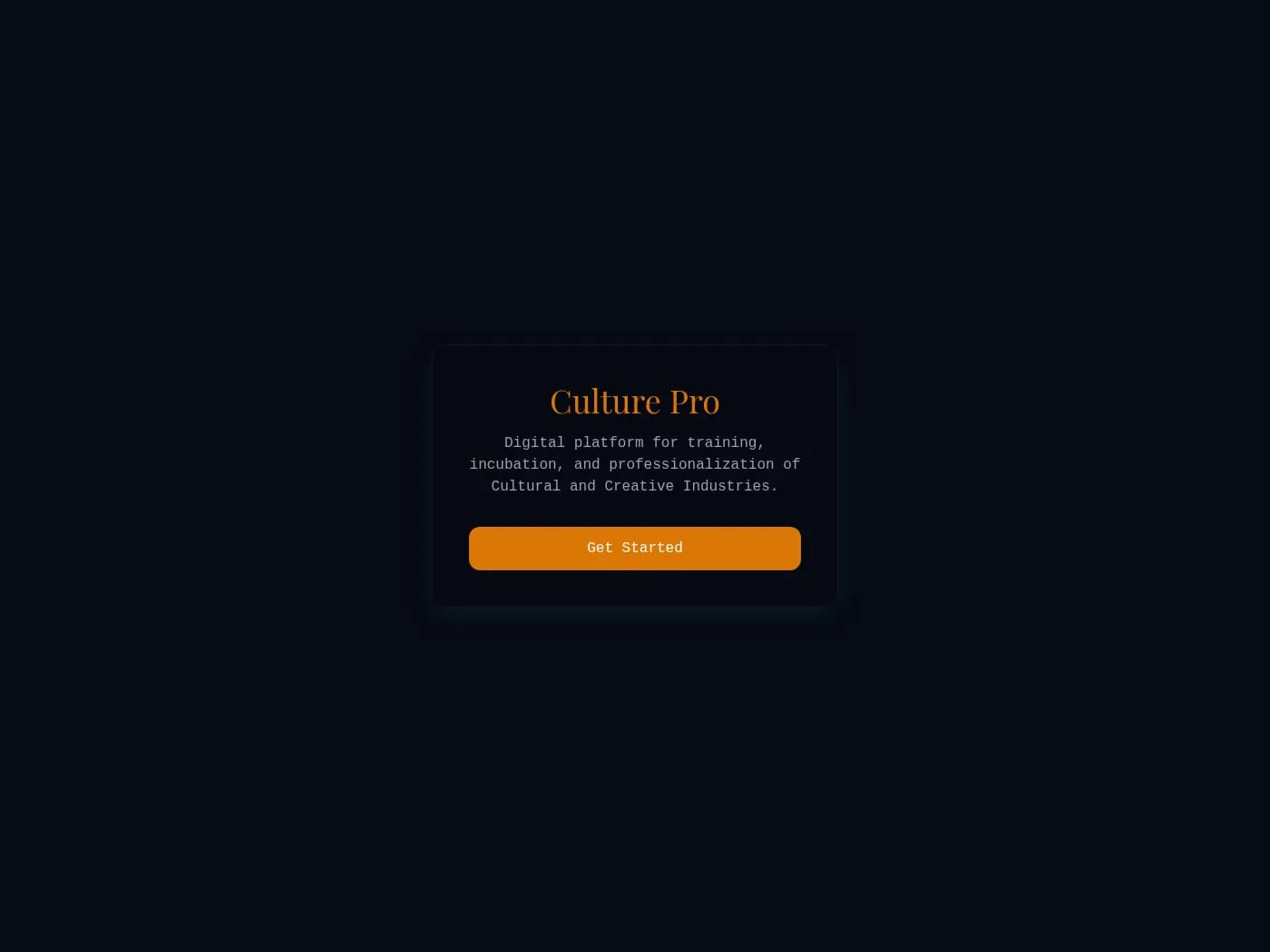Culture Pro Platform