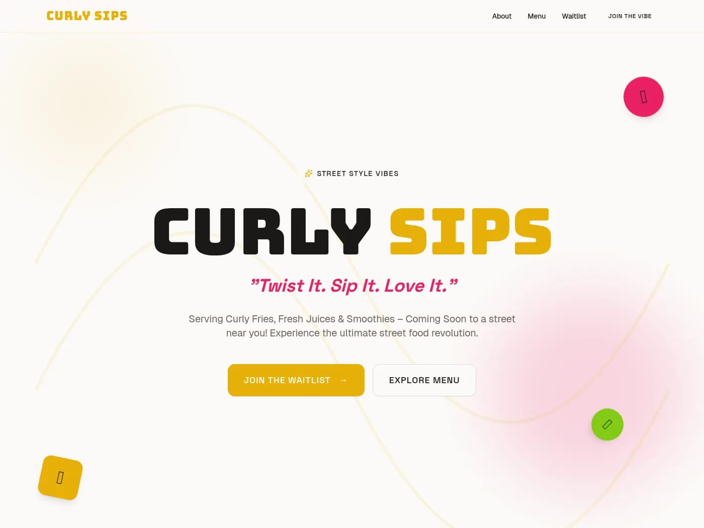 Curly Sips Landing
