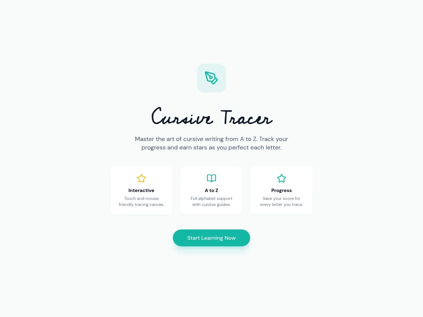 Cursive Tracer A-Z