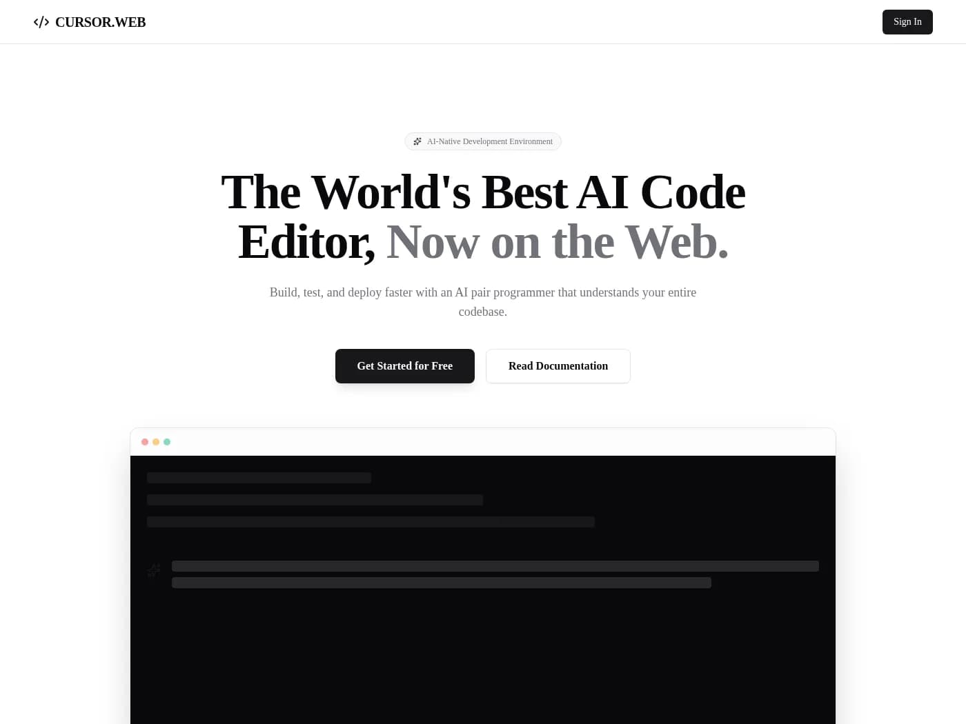 Cursor Web Dev Clone