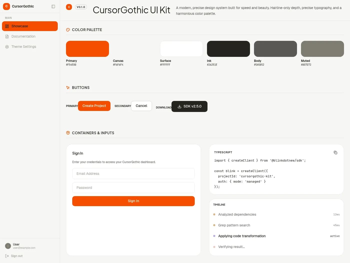 CursorGothic UI Kit