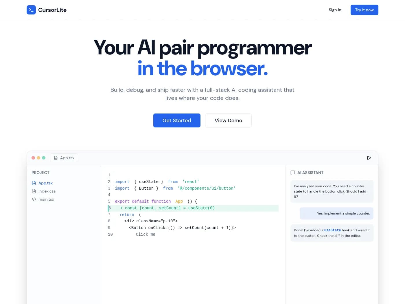 CursorLite AI IDE