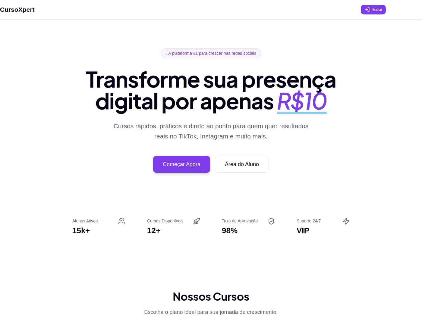 CursoXpert Social Hub