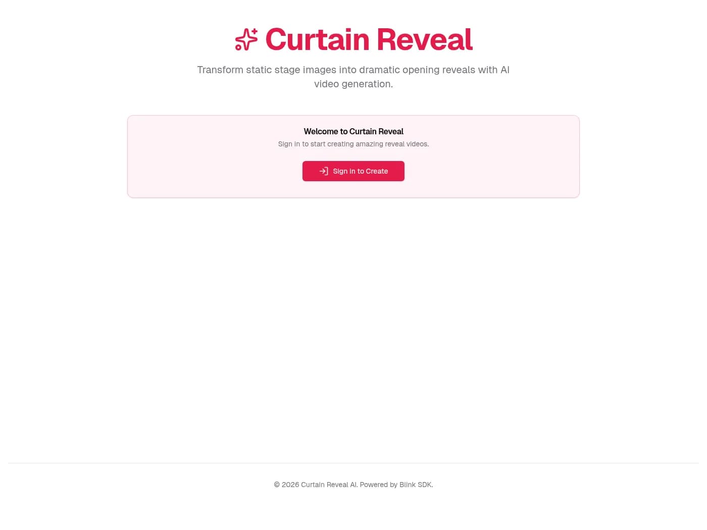 Curtain Reveal Video Maker