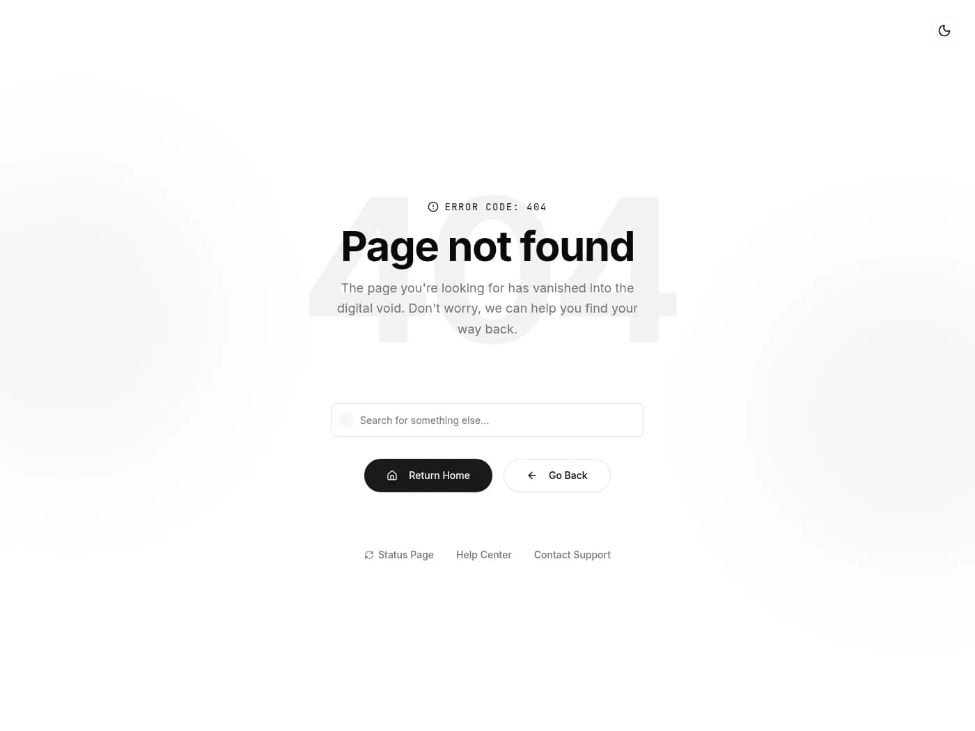 Custom 404 Error Page