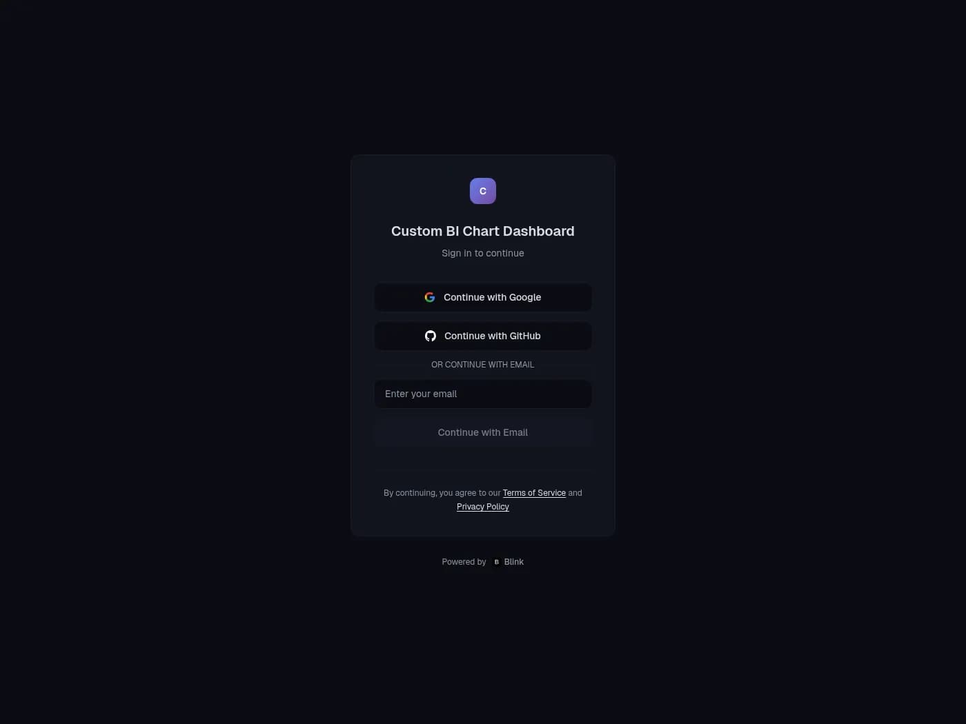 Custom BI Chart Dashboard
