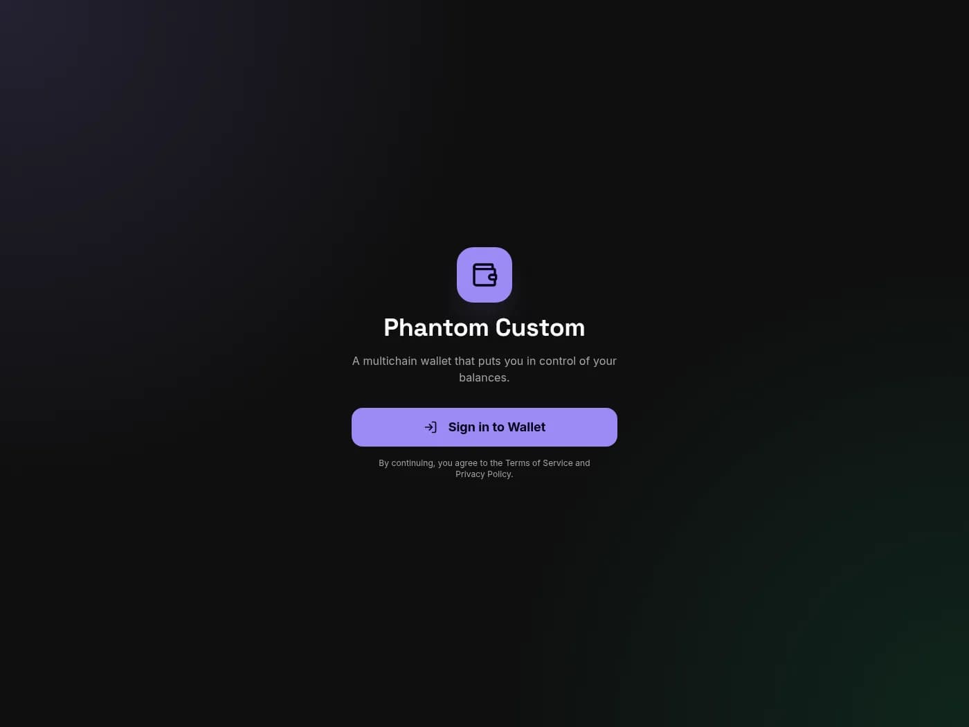 Custom Crypto Wallet