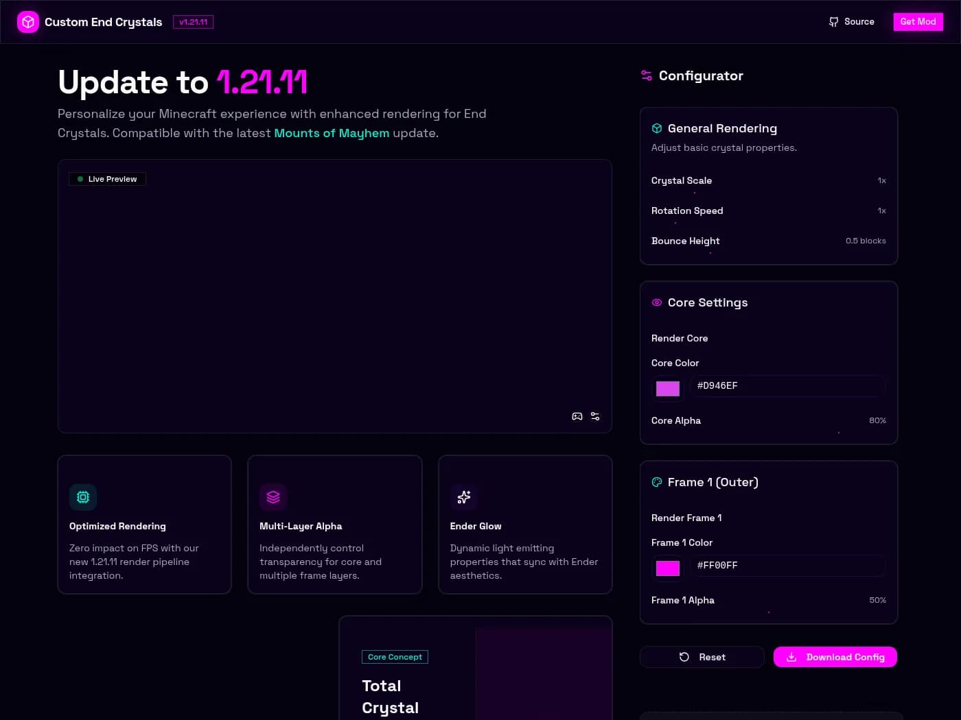 Custom End Crystals 1.21.11