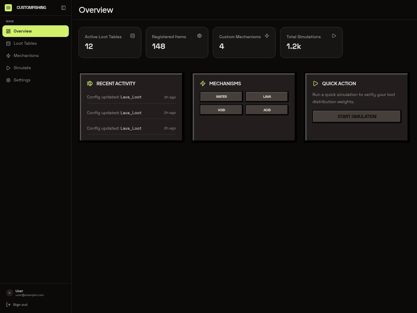 Custom Fishing App