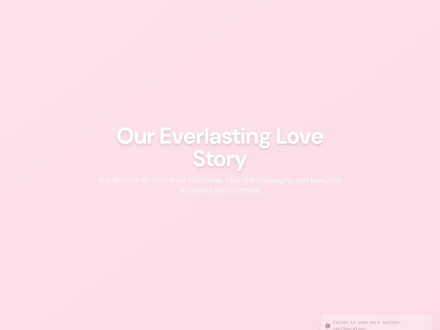 Personalized Love Site
