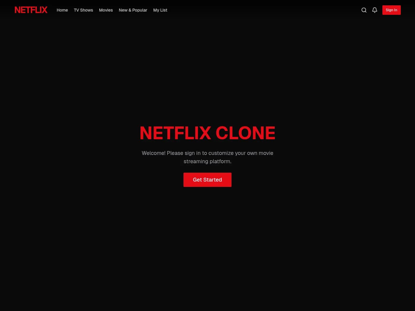 Customizable Netflix Clone