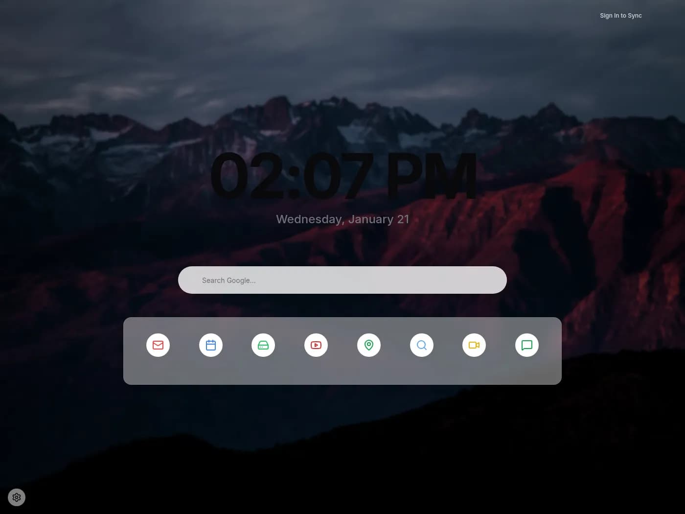 Custom New Tab Dashboard