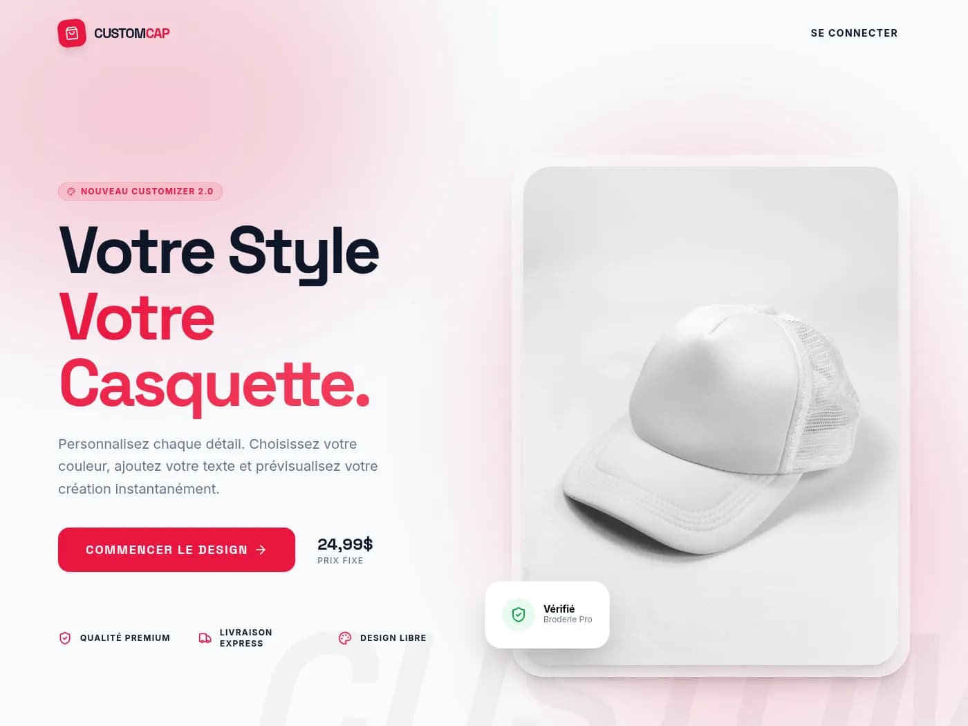 CustomCap Shop