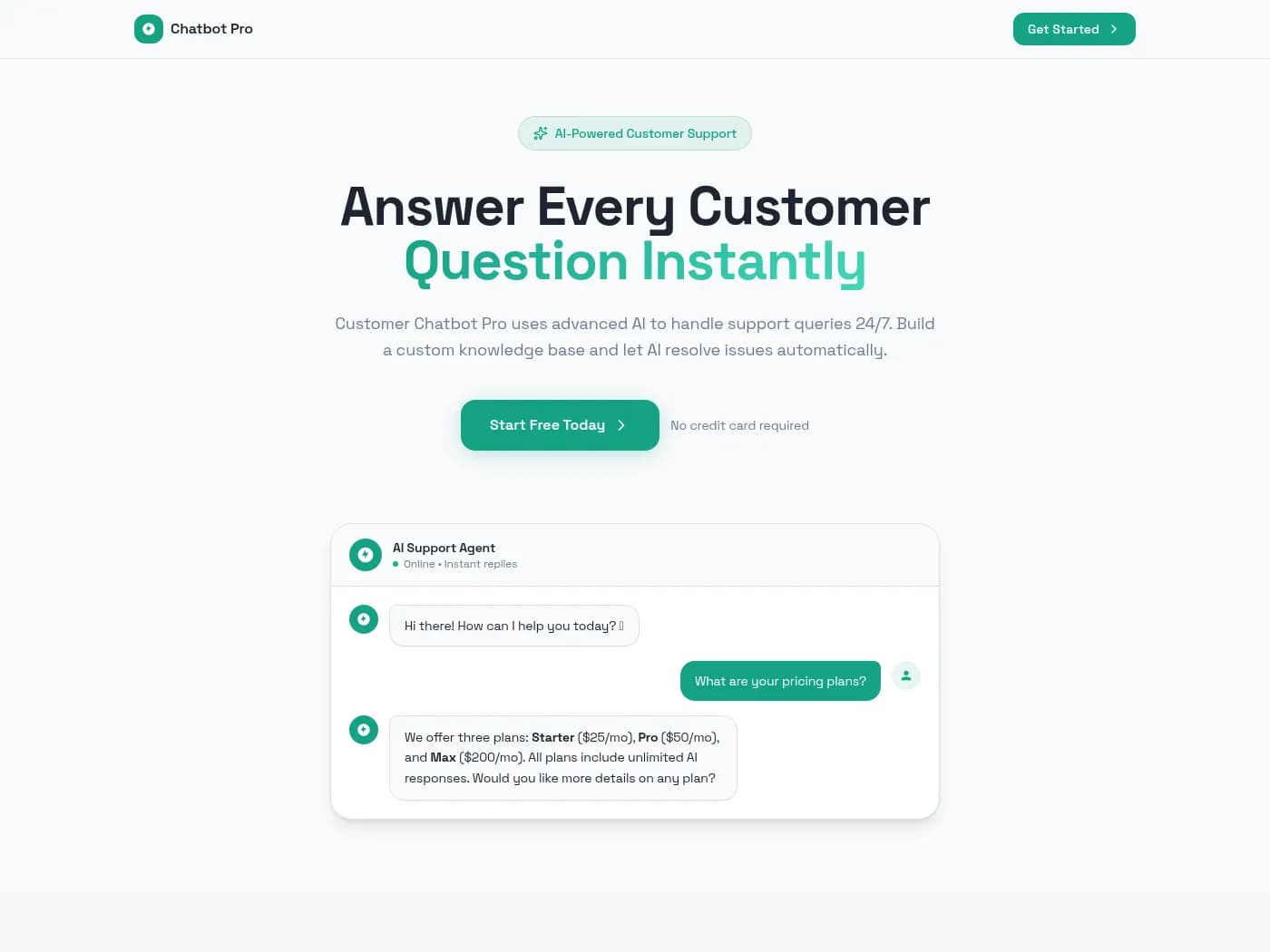 Customer Chatbot Pro