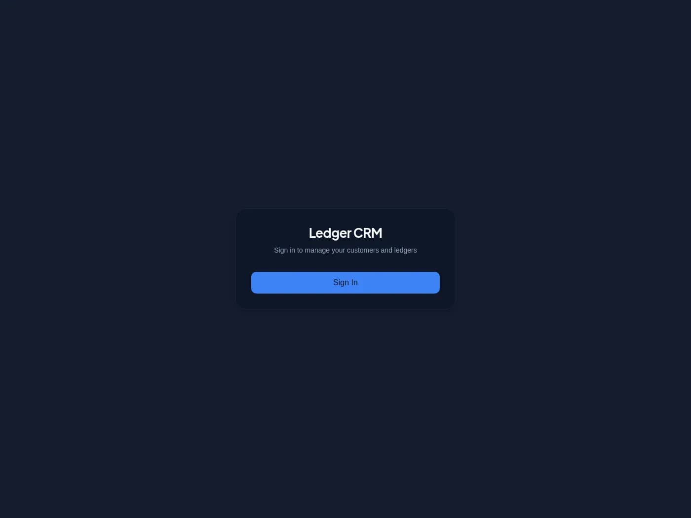 Customer Ledger Admin Panel