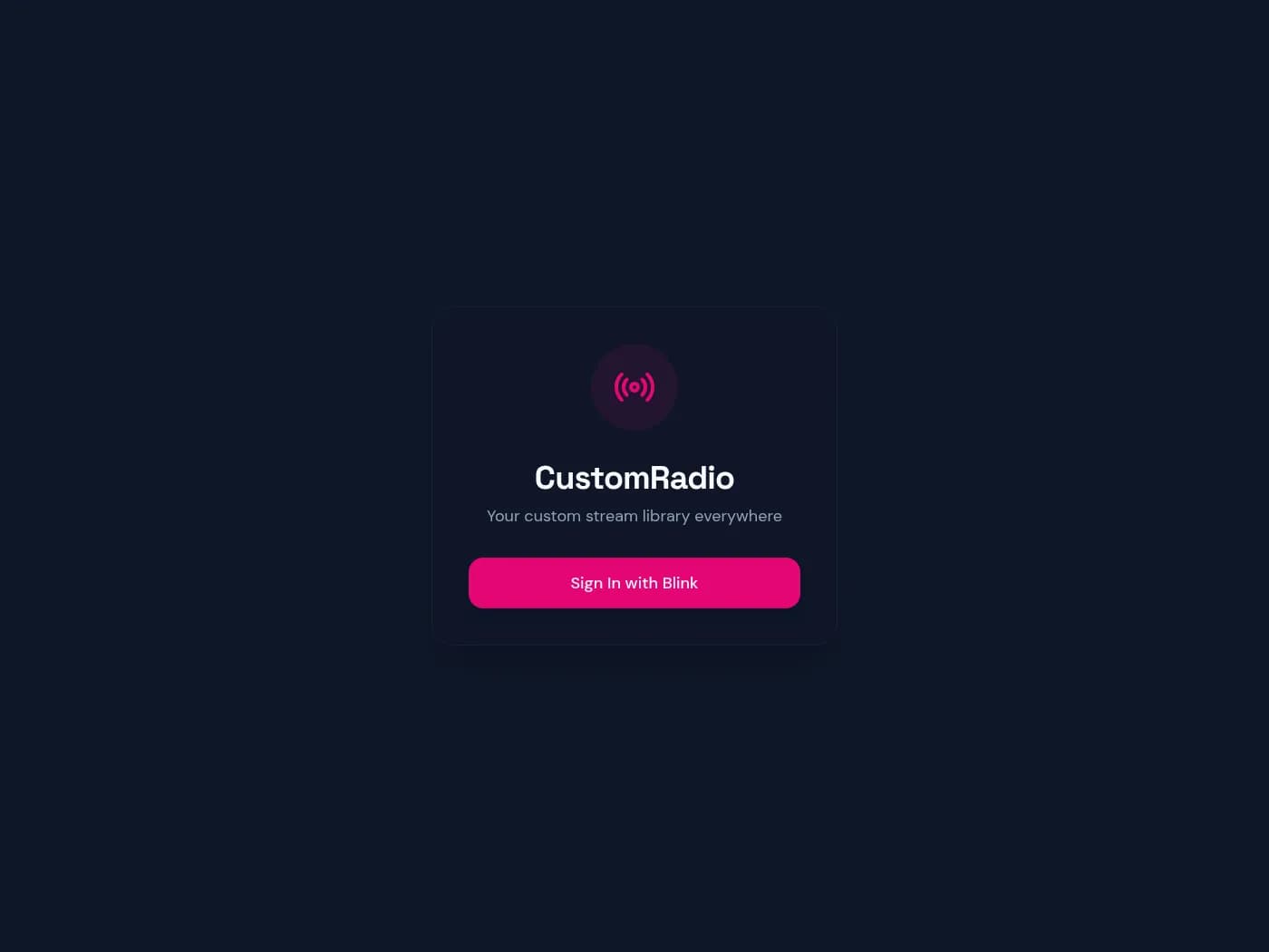 CustomRadio Stream Player