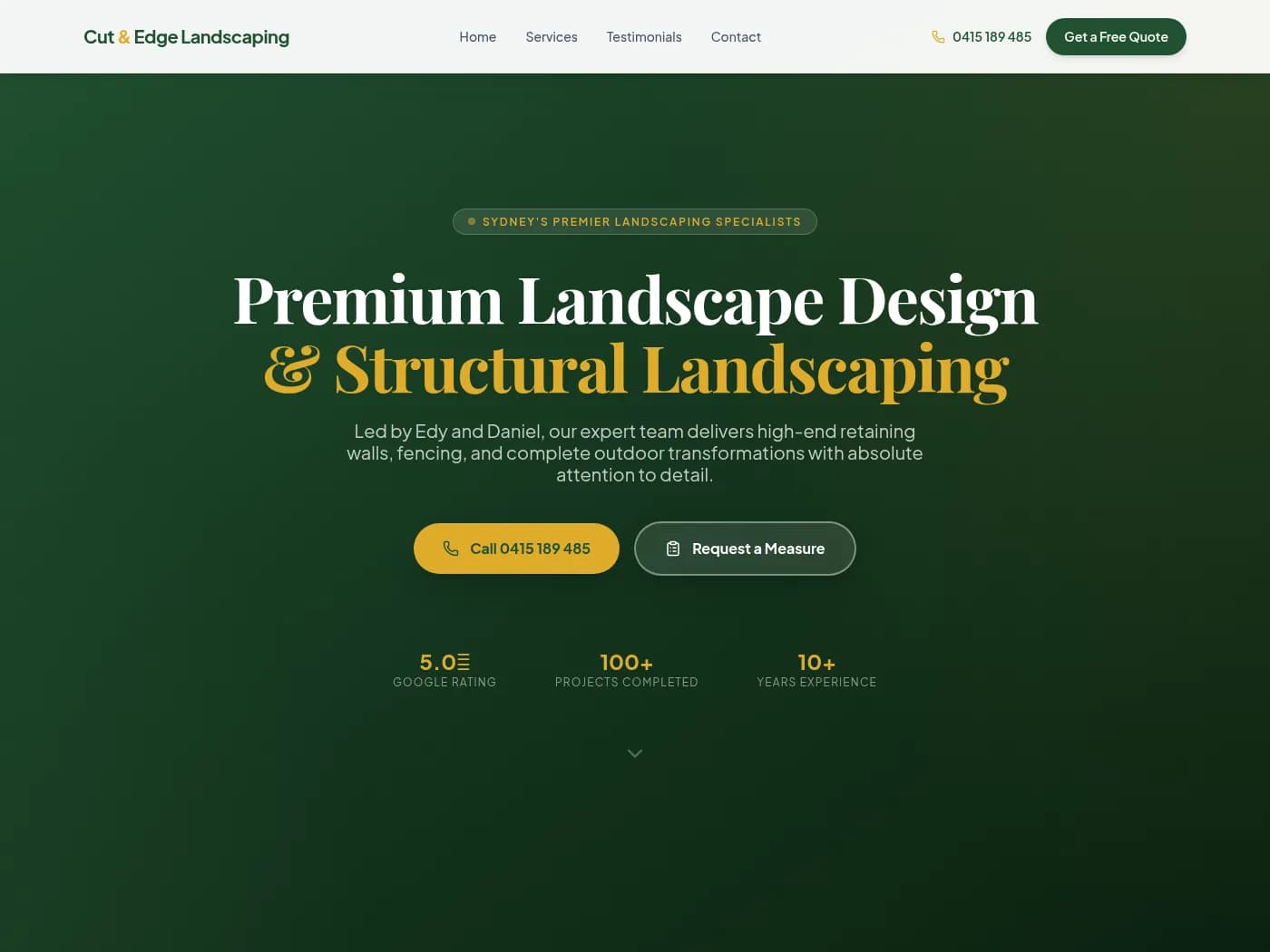 Cut & Edge Landscaping Site