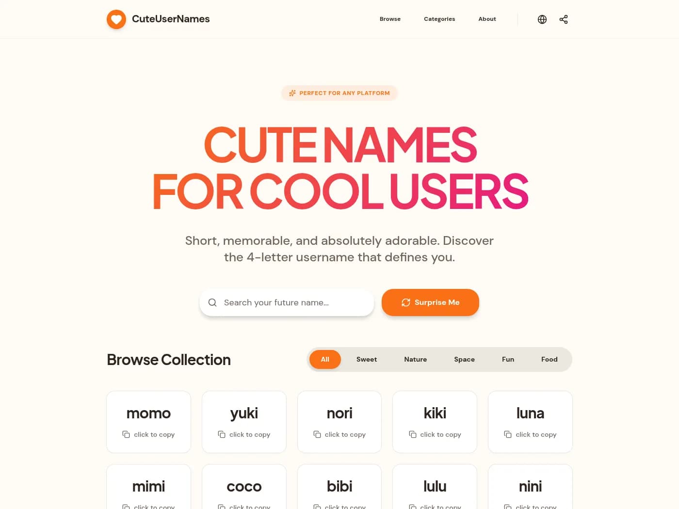 CuteUserNames