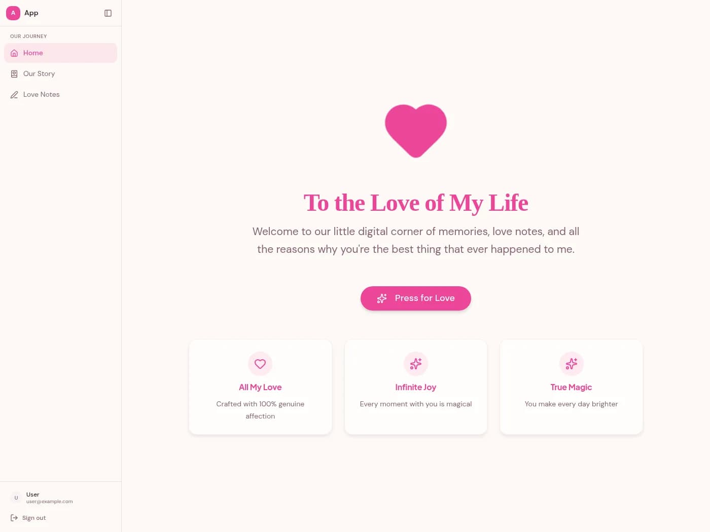Sweetheart Web Gift