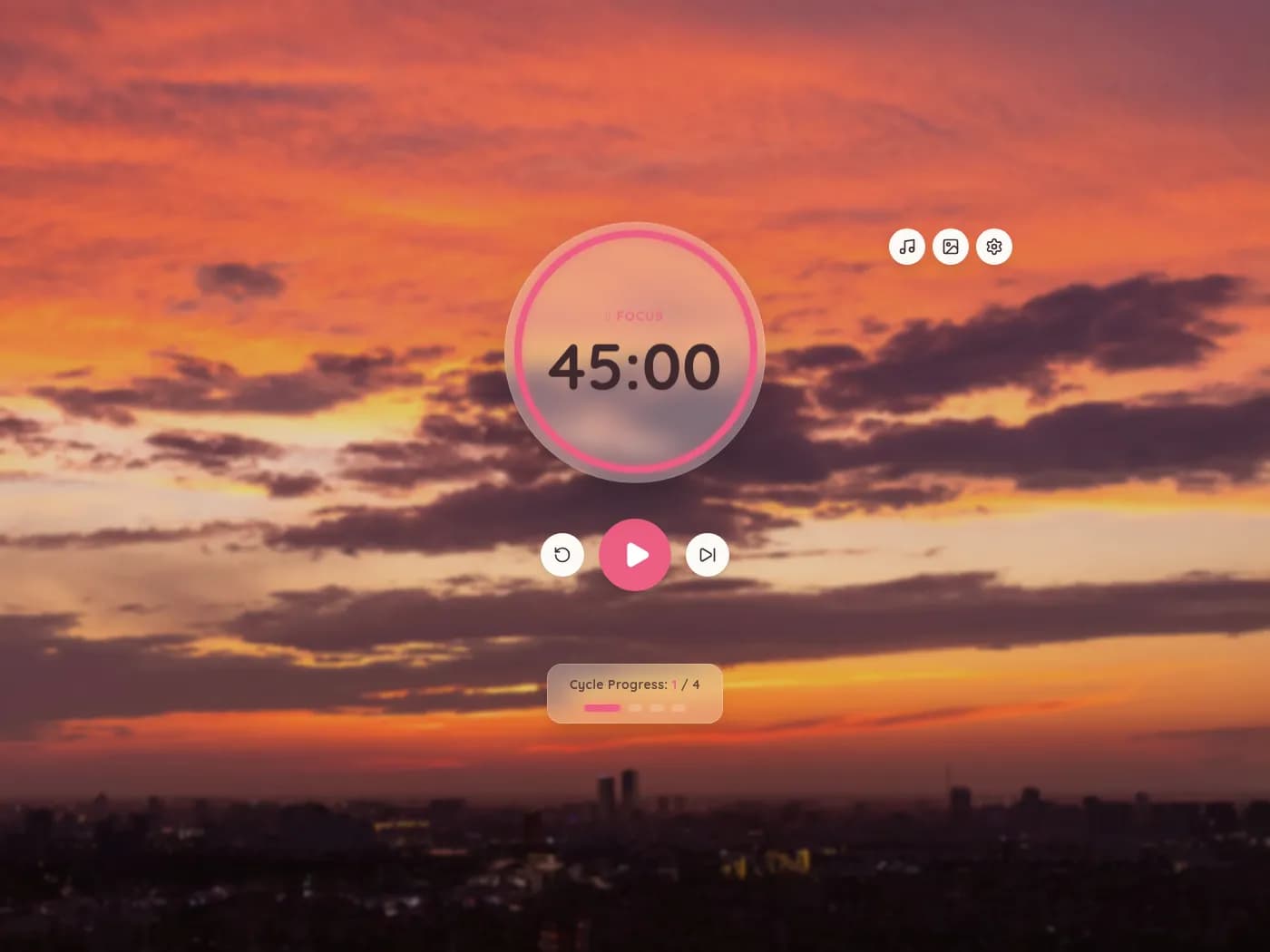 Aesthetic Pomodoro Timer