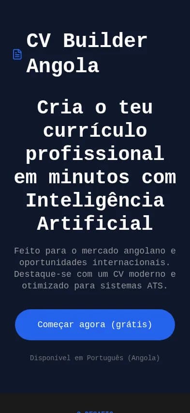 CV AI Builder Angola
