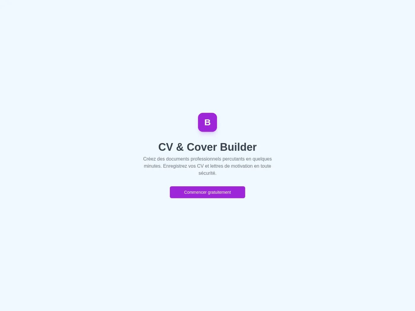 CV & Cover Builder