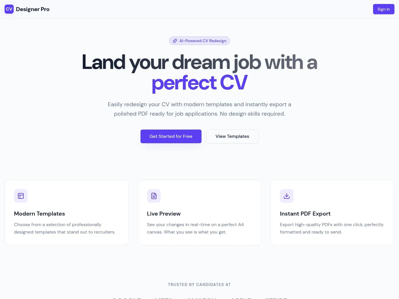 CV Designer Pro