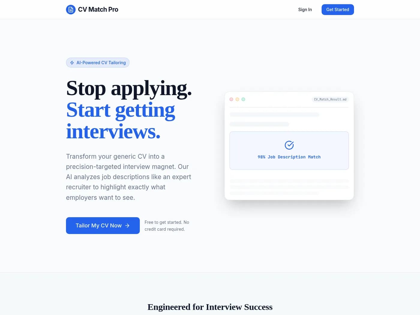 CV Job Match Pro