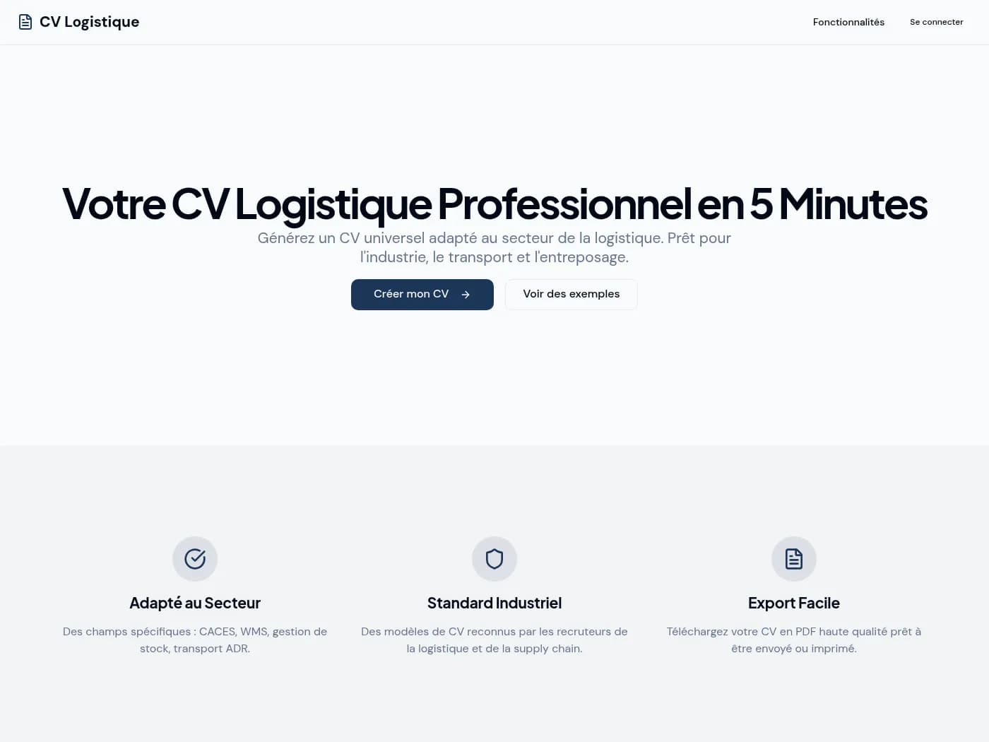 CV Logistique Universel