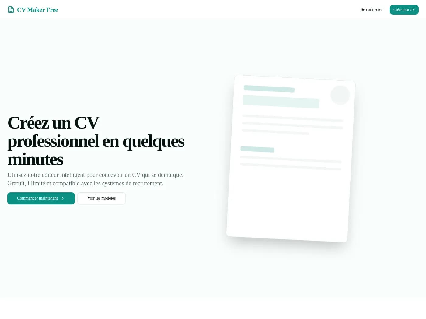 CV Maker Free