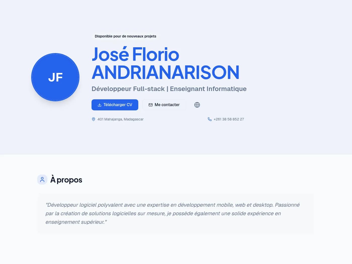 CV Portfolio Showcase