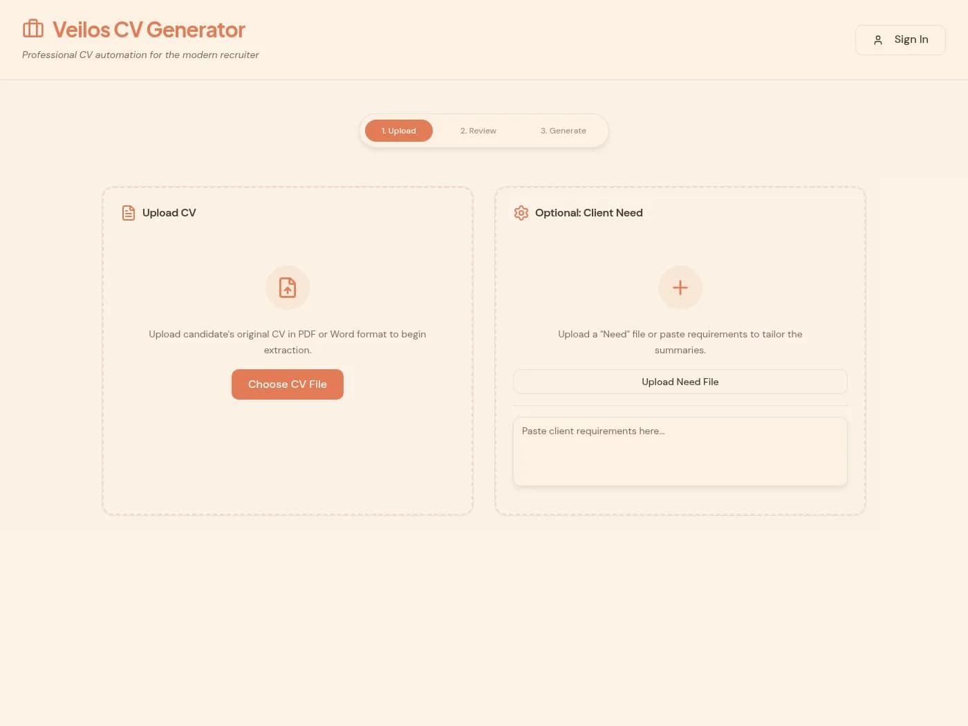 Smart CV Template Filler