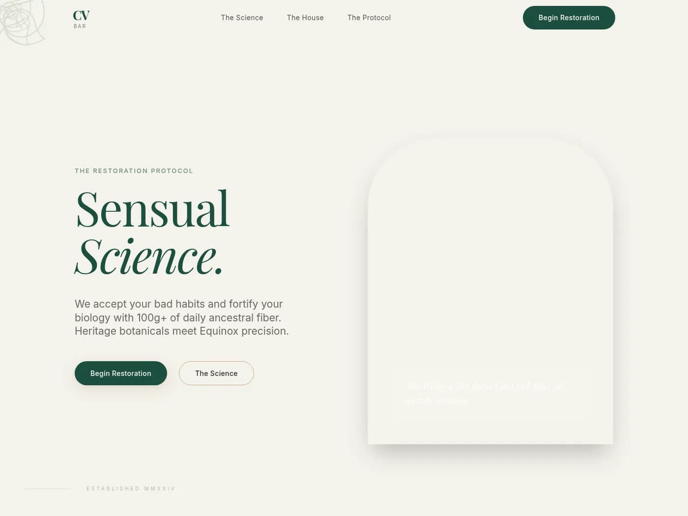 CV Bars Editorial Landing