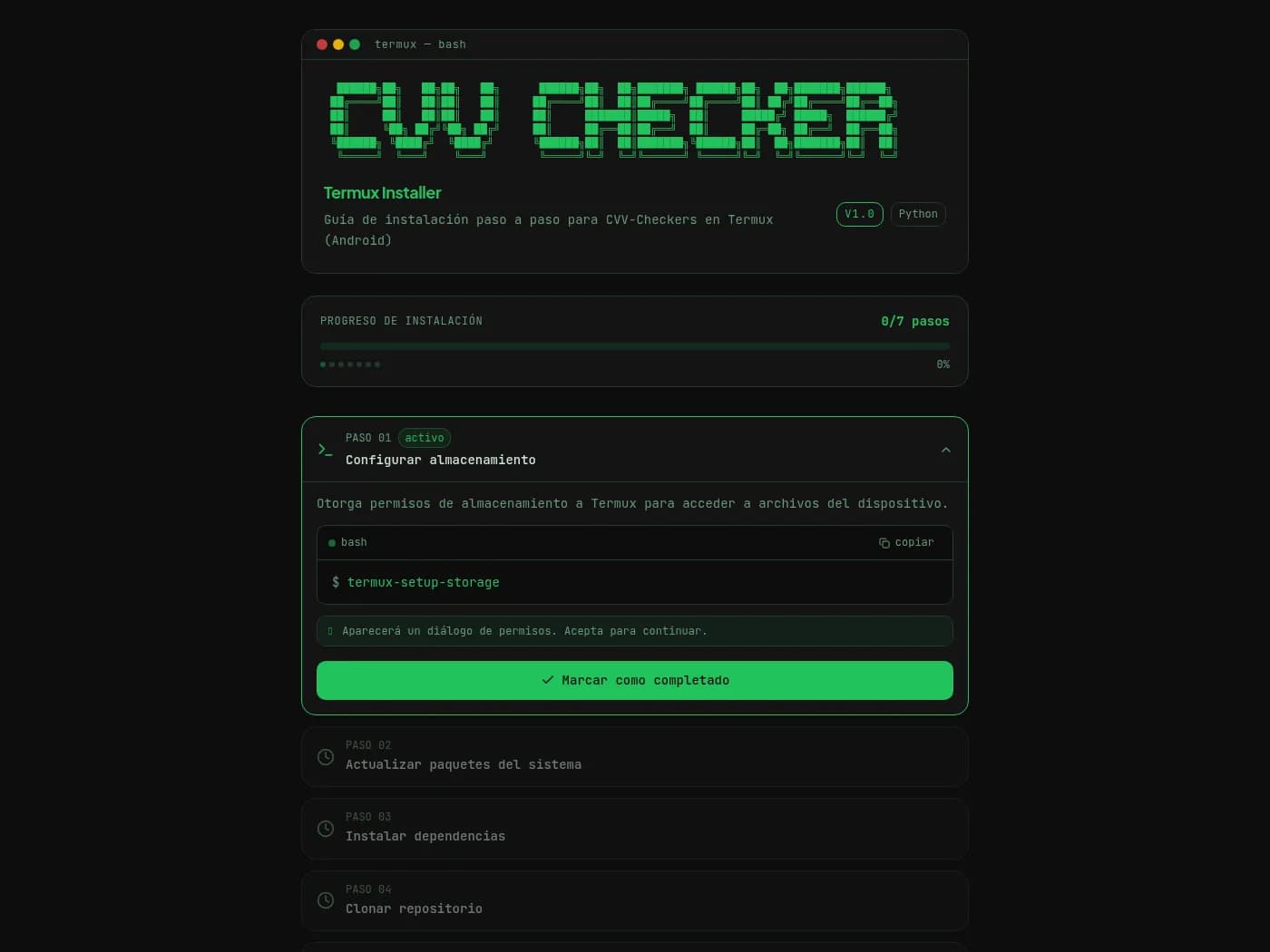 CVV Checker Installer