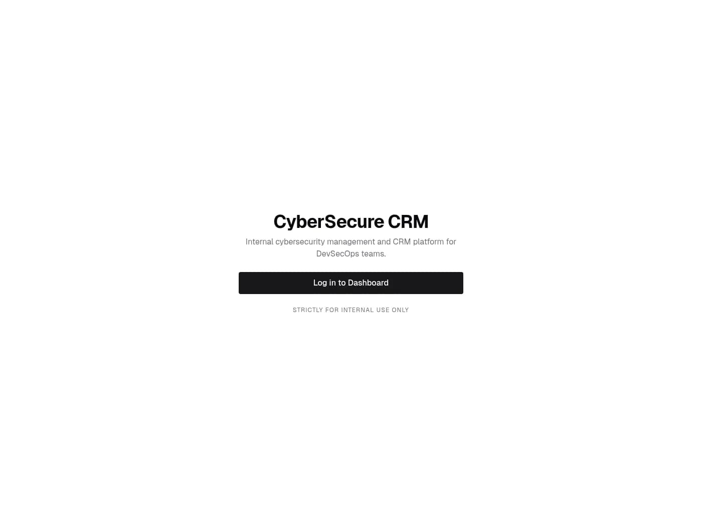 CyberSecure CRM System